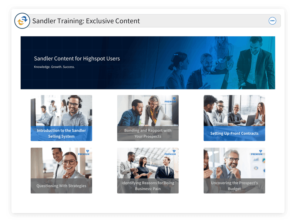 Introduction to the Sandler Selling System | Highspot Marketplace