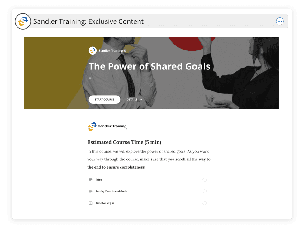 Introduction to the Sandler Selling System | Highspot Marketplace