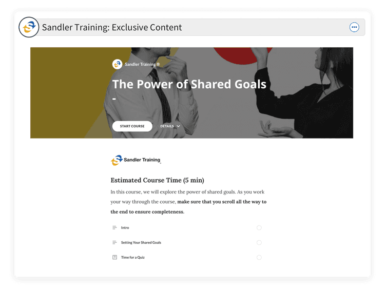 Introduction to the Sandler Selling System | Highspot Marketplace