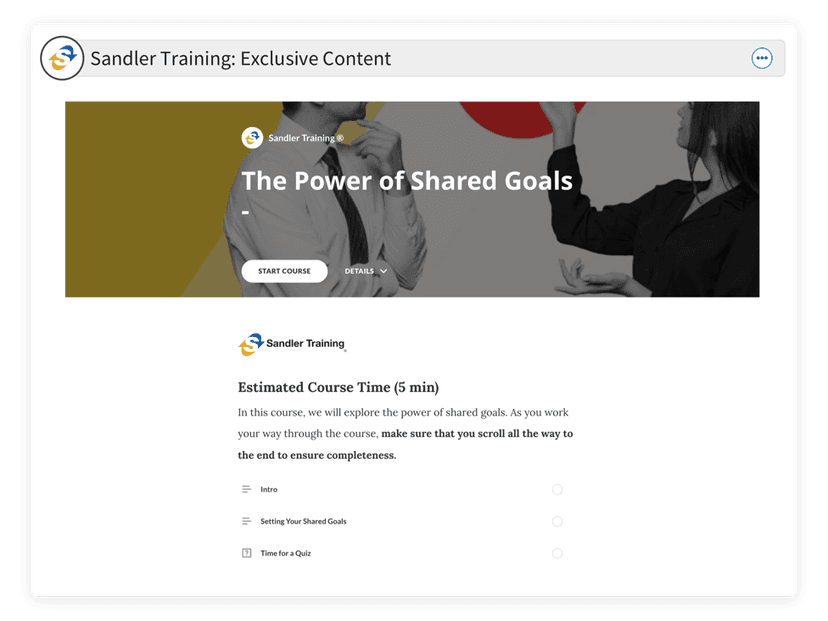 Introduction to the Sandler Selling System | Highspot Marketplace