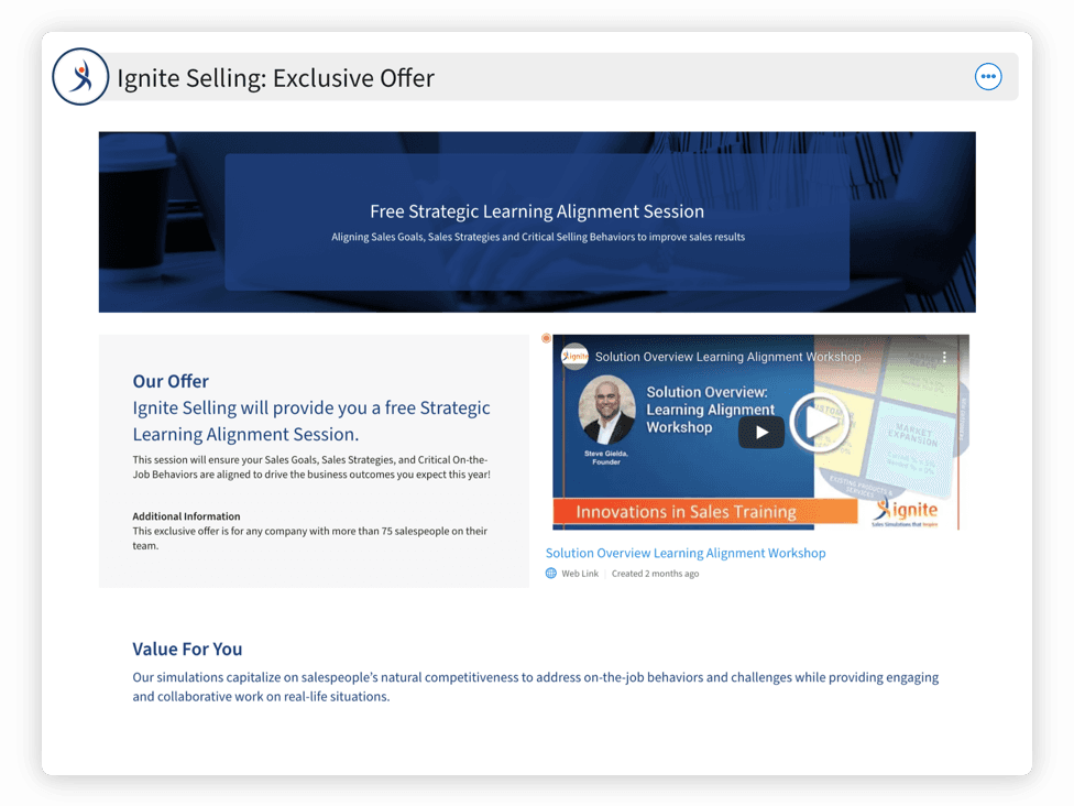 Ignite: Improving Strategic and Critical Thinking | Highspot Marketplace