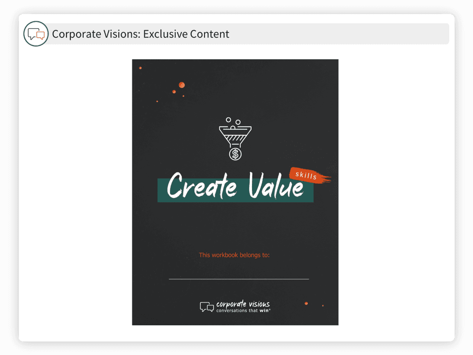 Corporate Visions: Create Value Skills | Highspot Marketplace