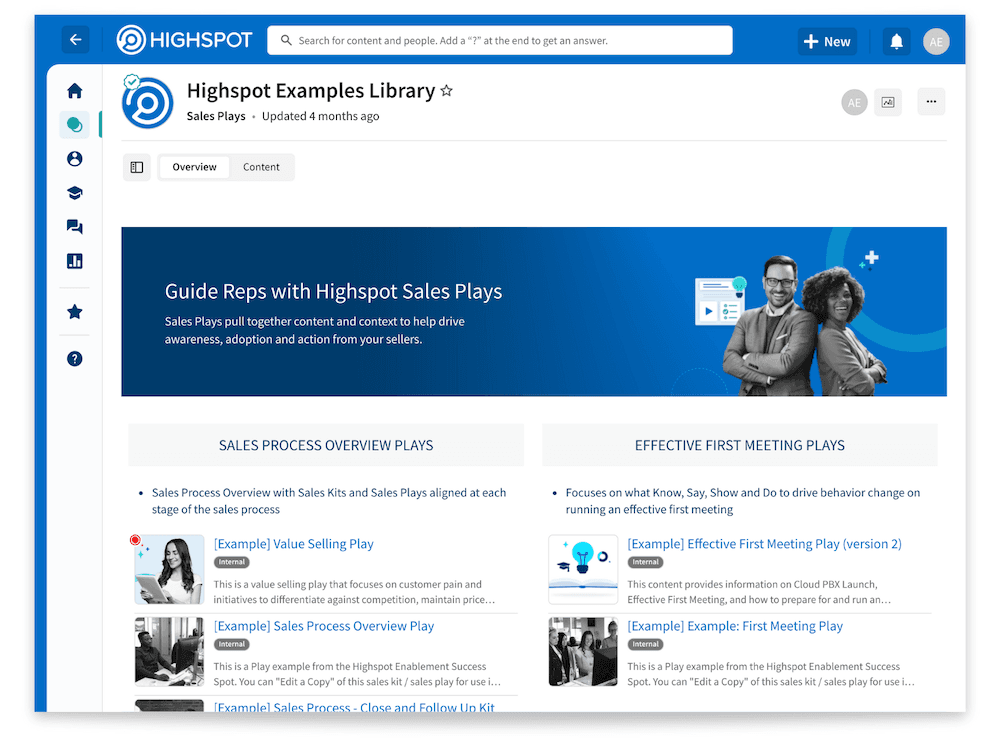 Highspot Examples Library | Highspot Marketplace