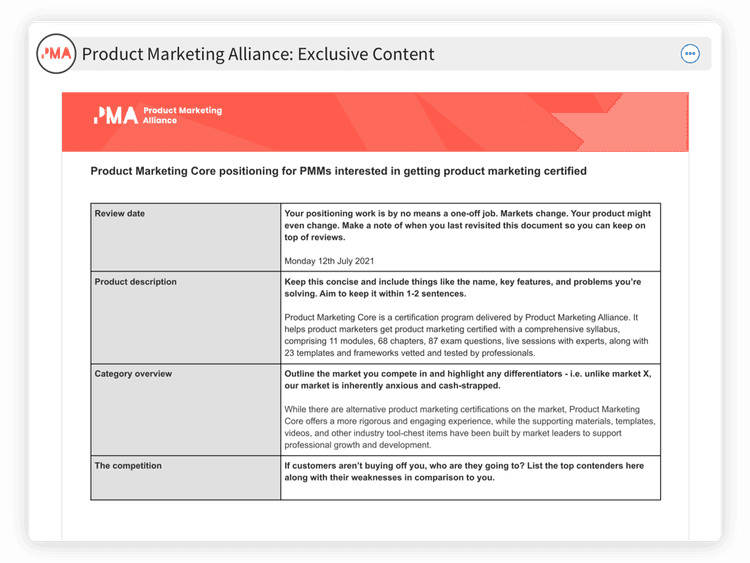 PMA: Marketing Templates & Training | Highspot Marketplace